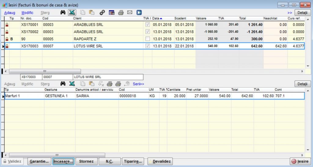 Gestiunea cantitativ valorica in SAGA - Scoala de Contabili